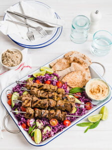 Moroccan Kebabs with Red Cabbage - Outback Beef